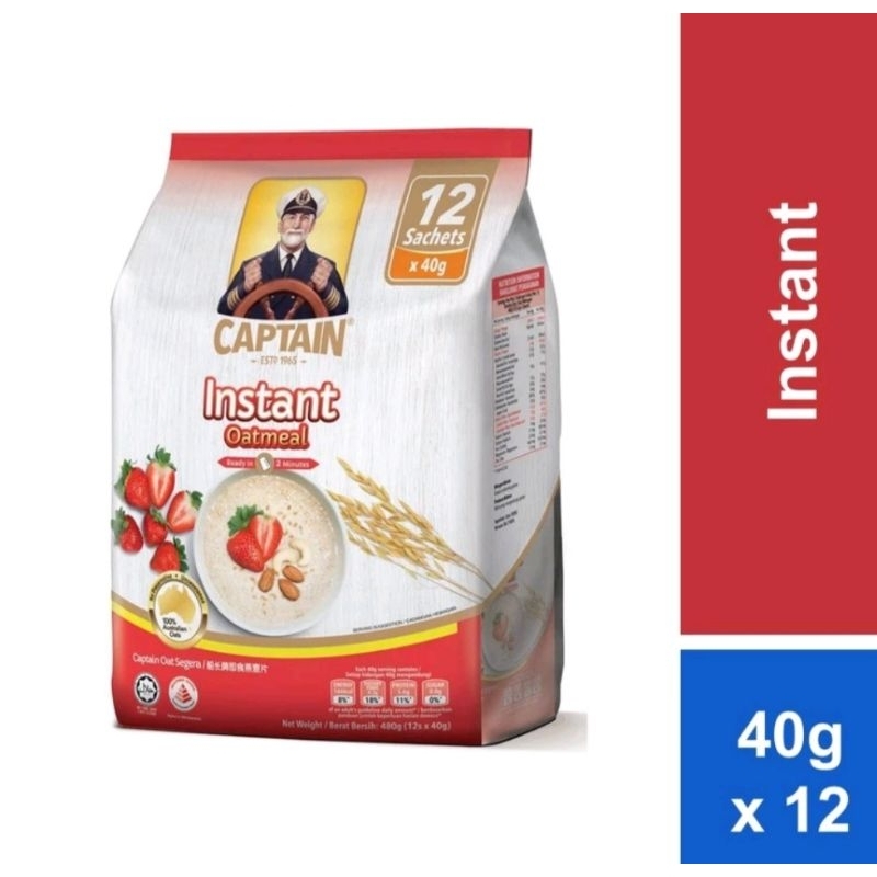 Captain Instant Oatmeal (40g x 12's) | Shopee Singapore