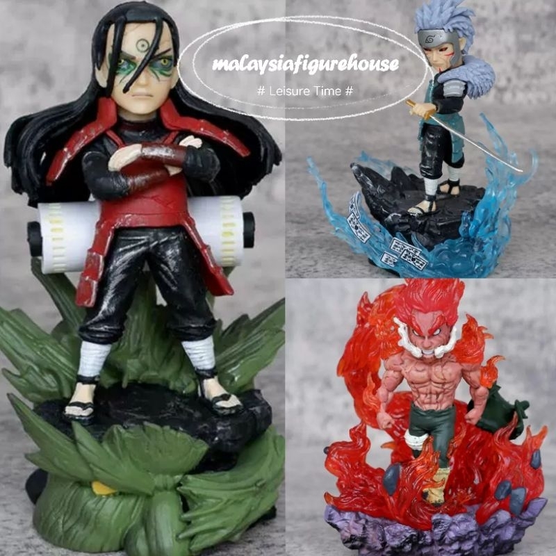 NARUTO WCF G5 HOKAGE TOBIRAMA HASHIRAMA MIGHT GUY MINI FIGURE STATUE ...