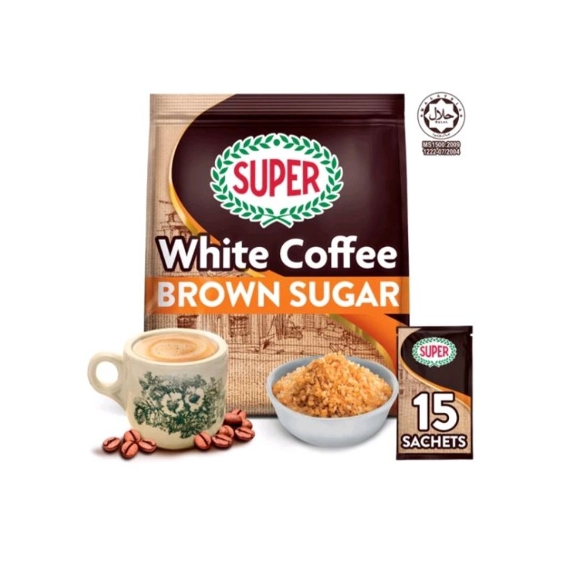 Super 3 in 1 Instant White Coffee Brown Sugar (33g x 15's) | Shopee ...