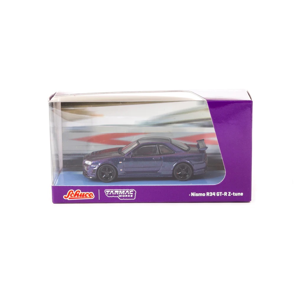 Schuco X Tarmac Works 1/64 Nissan Skyline Nismo R34 GT-R Z-tune - Midnight Purple III (COLLAB64 ...