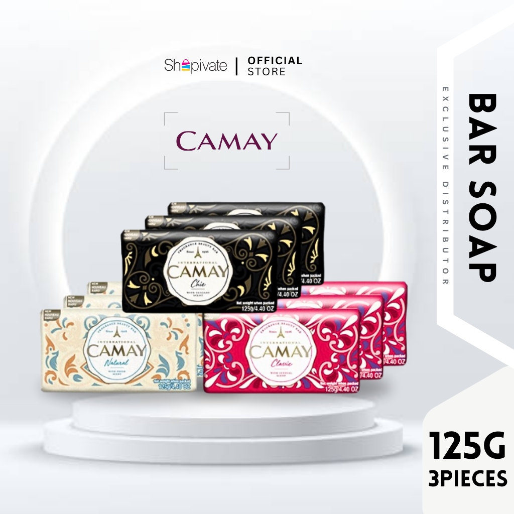 Camay Soap CHIC BLACK / CLASSIC RED / NATURAL WHITE (3 x 125g)(Exp ...