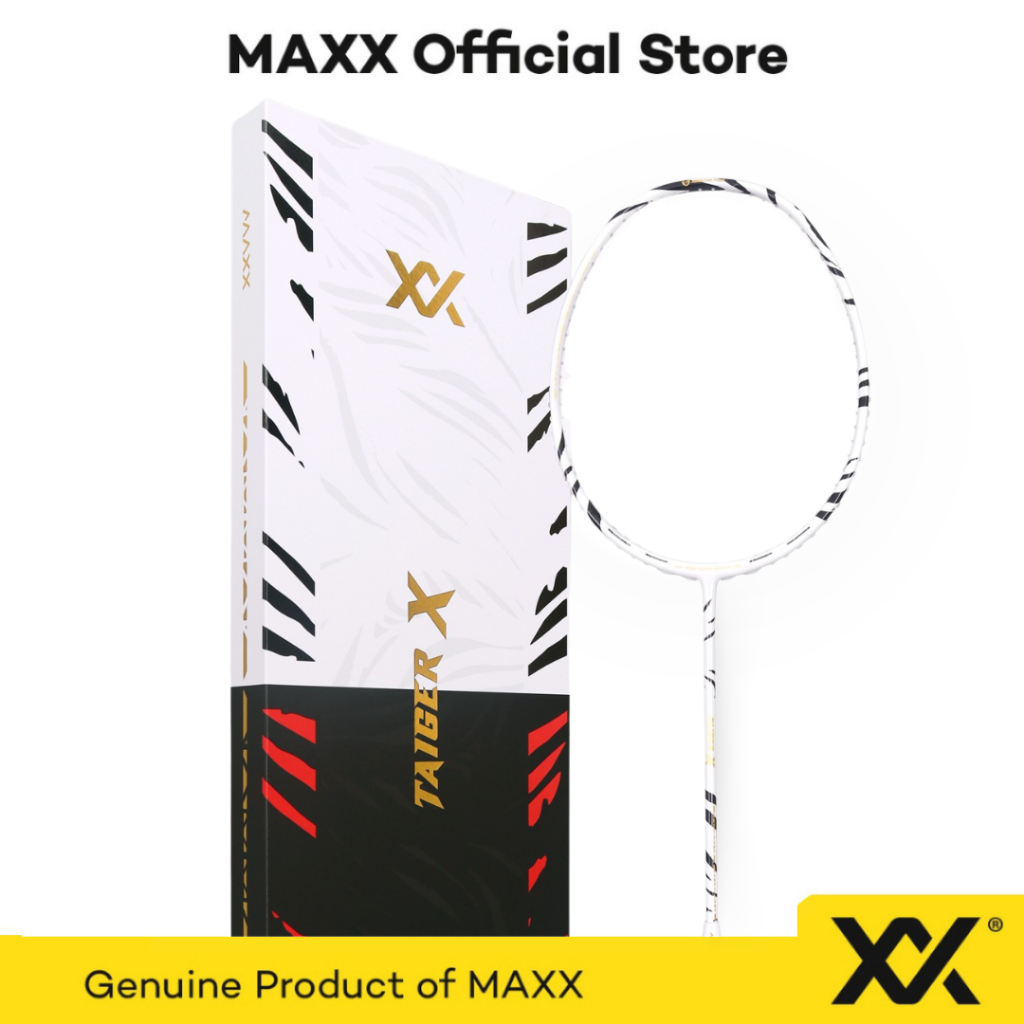 MAXX Badminton Racket - TAIGER X - White | Shopee Singapore