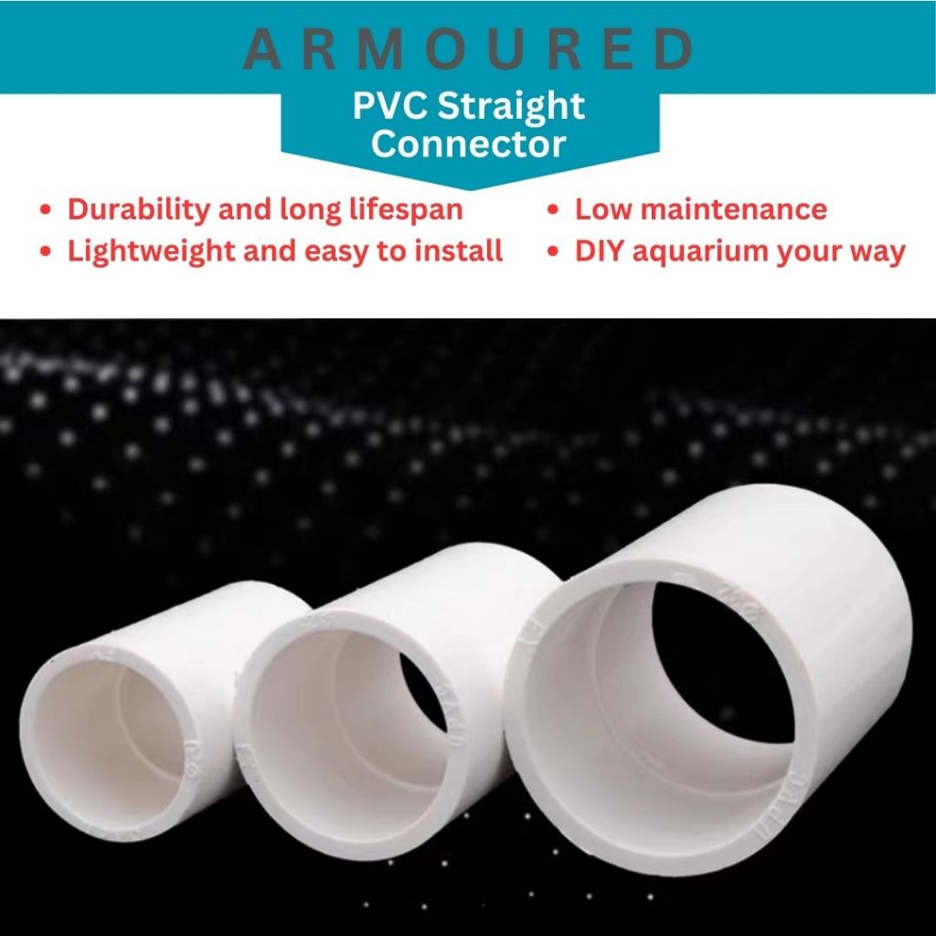 PVC Straight Connector Pipe Fitting DIY Aquarium for Fish Tank Pond ...