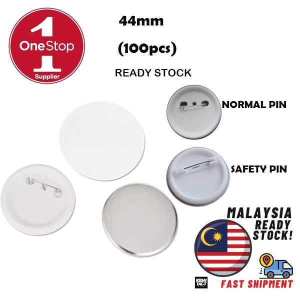 44MM BUTTON BADGE NORMAL PIN & SAFETY PIN | Shopee Singapore
