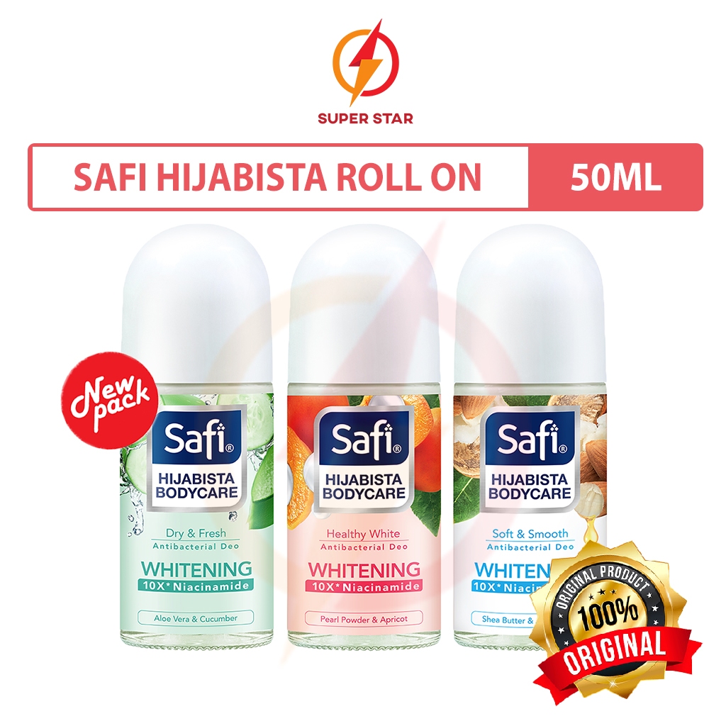 Safi Hijabista Bodycare Antibacterial Deodorant Roll On 50ml (Dry Fresh ...