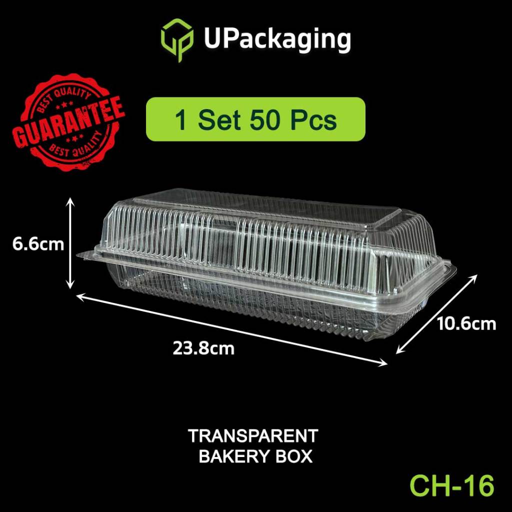 [50 Pcs] CH-16-A Clamshell Container Transparent OPS Plastic Locking ...