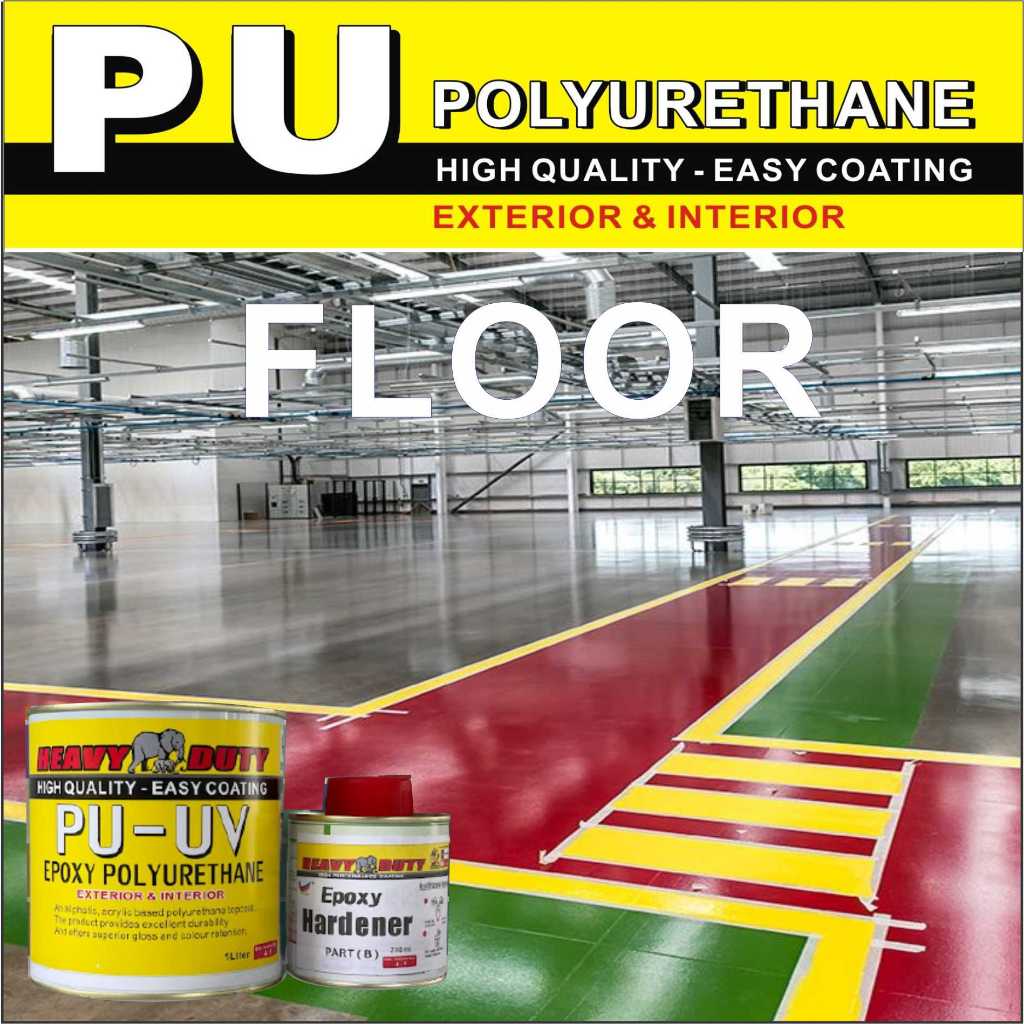 1L PU Polyurethane PU Recoatable Finish ( HEAVY DUTY PU ) Gloss Epoxy ...