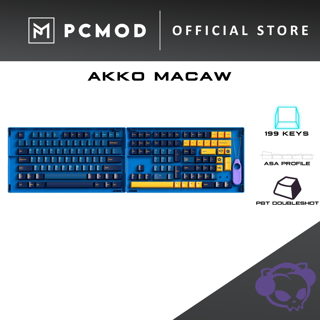 AKKO MACAW | ASA Profile Keycaps | PCMOD x KEYMOD | Shopee Singapore