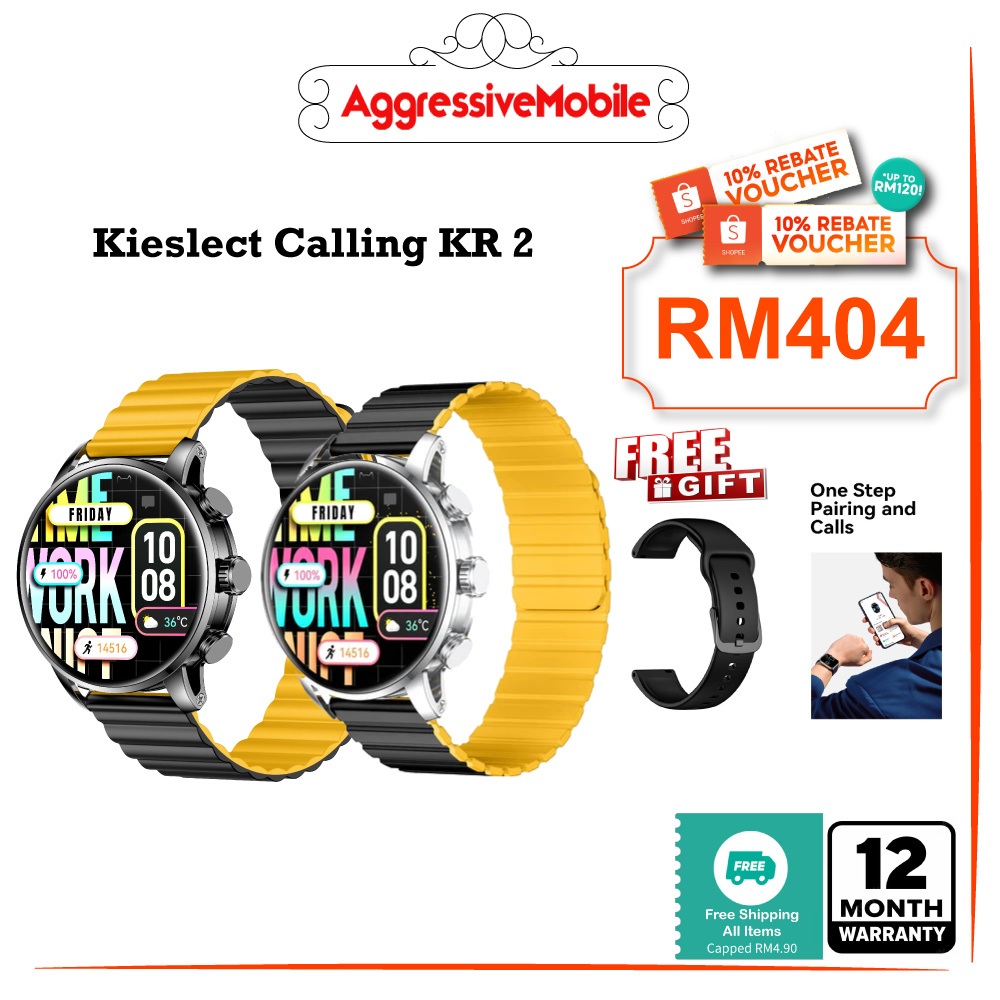 Kieslect KR2 Calling Smart Watch with FHD AMOLED Display [100+Sport ...