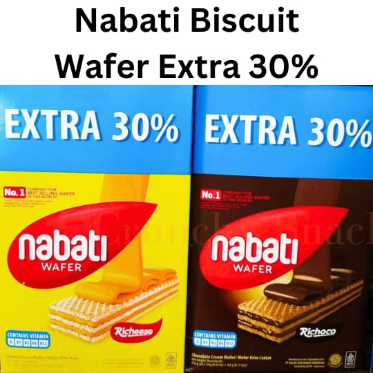Richeese Nabati Cream Waffle(Extra 30%) Flavours Cheese/ Chocolate (20pkt x 16g) | Shopee Singapore