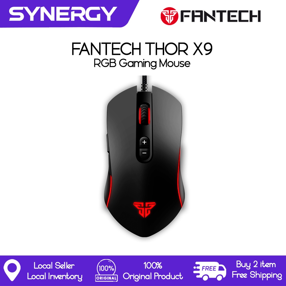 Fantech Gaming Mouse Thor X9 with RGB, 6 Programmable Button, Optical ...
