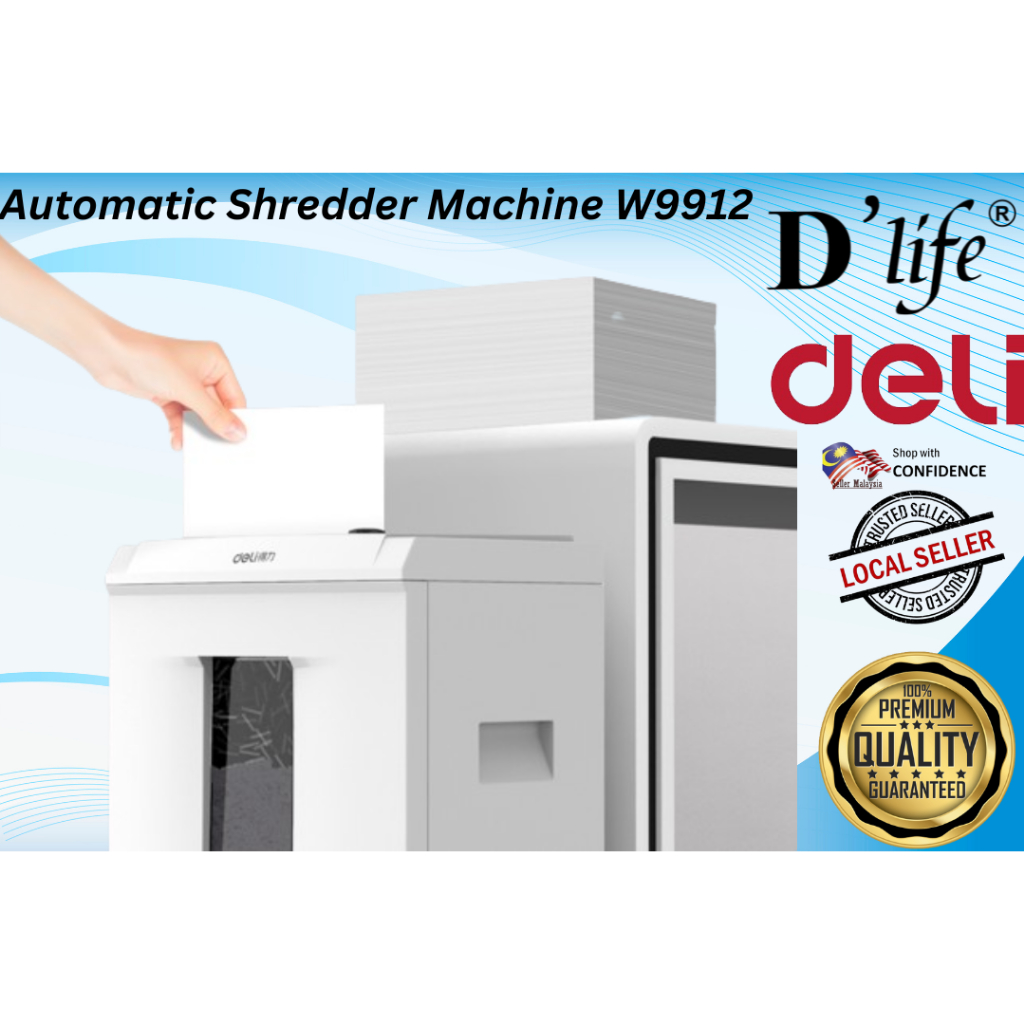 D'Life Deli-9912 Paper Shredder Heavy Duty 5 Level Secret Shredder Low ...