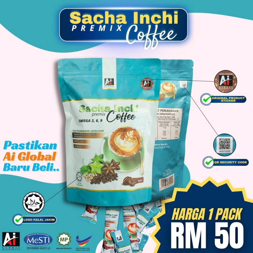 Kopi Sacha Inchi Premix AI Global | Shopee Singapore