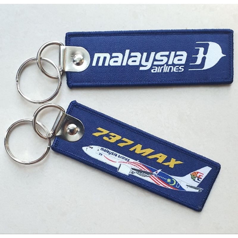 Keychain Woven Air Boeing 737 Max 8 B737-8 Fabric Keychain | Shopee ...