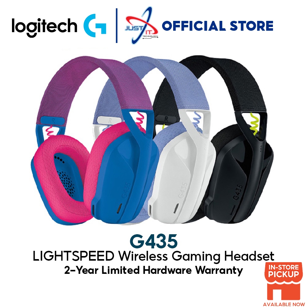 LOGITECH G435 Lightspeed Wireless Gaming Headset ( BLACK 981-001051 ...