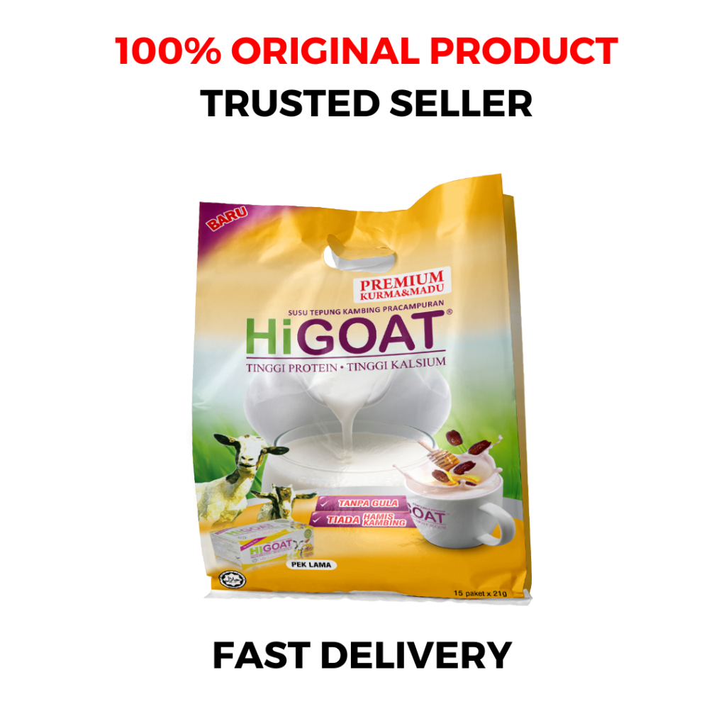 HiGOAT Susu Kambing Premium Kurma & Madu 15 Sachets/Goat Milk/Susu ...