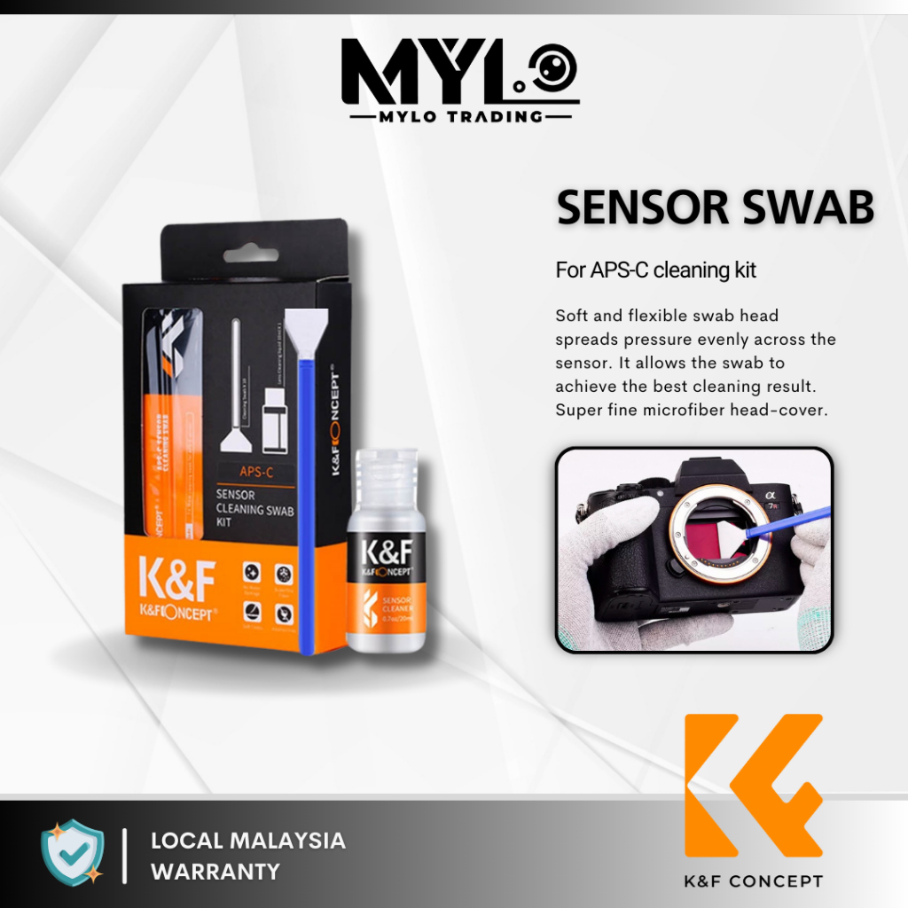 K&F camera sensor cleaner | sensor clean swab Full Frame & APS-C cleaning kit 10 Pcs | Shopee ...