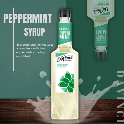 DAVINCI GOURMET PEPPERMINTE FLAVOURED SYRUP 750mL / SYRUP PUMP ...