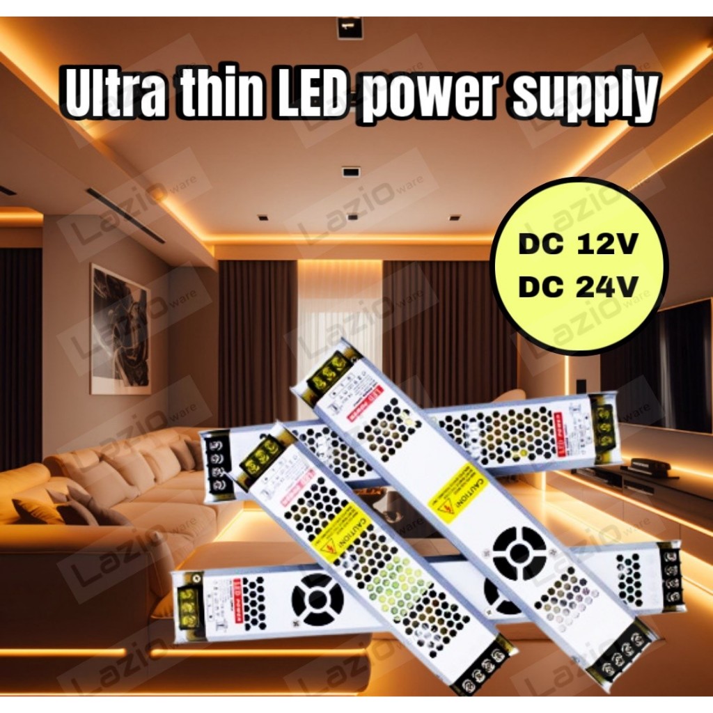 Ultra Thin LED Power Supply DC 12V 24V Lighting Transformers 15W 36W ...