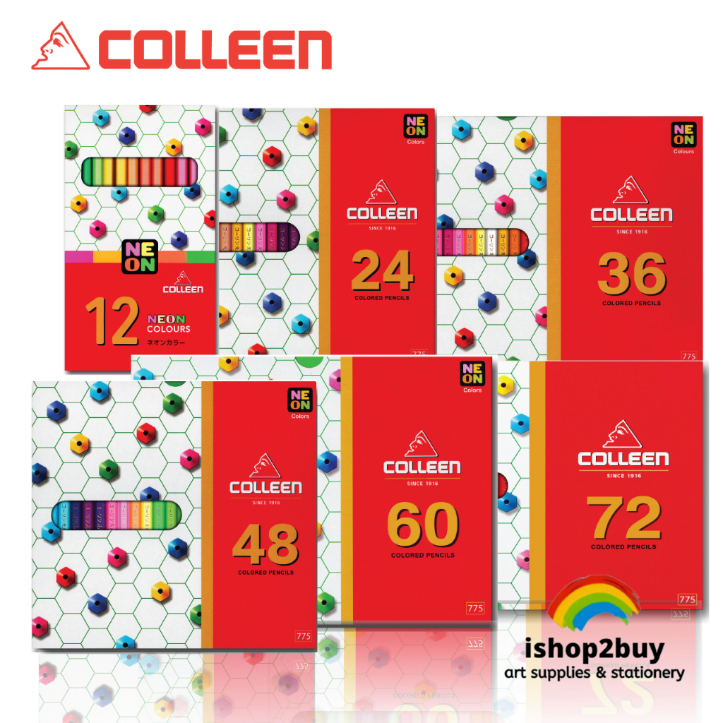 COLLEEN Color Pencil Hexagon Colour Pencil 12 48 60 72 Colors 775 ...