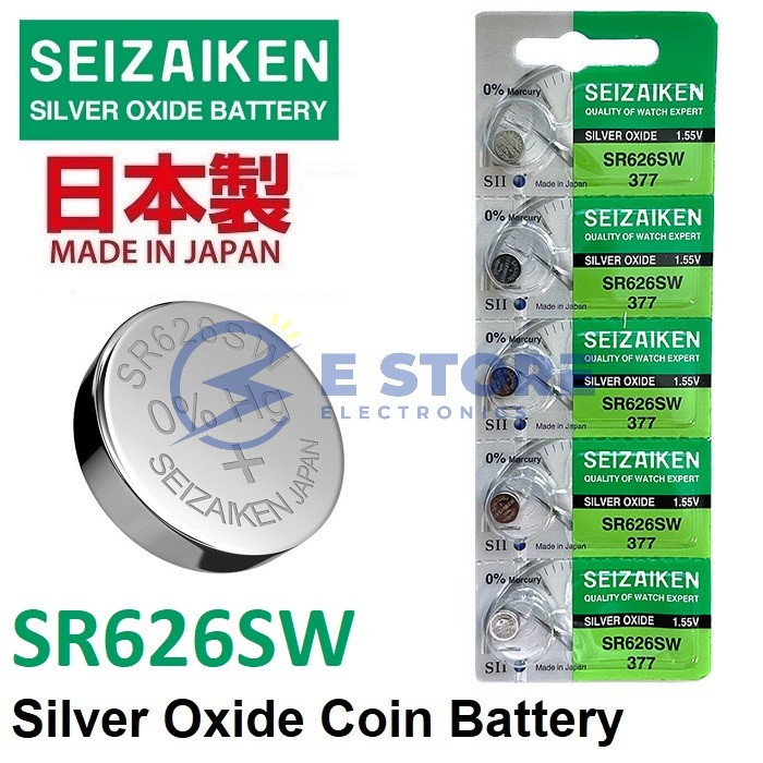 SEIZAIKEN SR626SW (377) Silver Oxide Battery 1.55V | Shopee Singapore