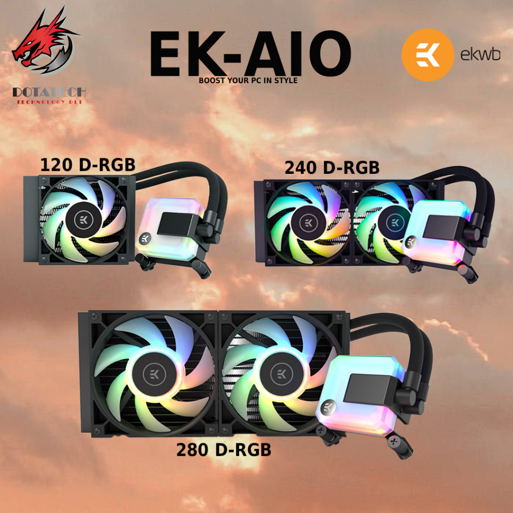 EKWB EK-AIO DRGB Series Liquid Cooler [120 DRGB/240 DRGB/280 DRGB/360 ...