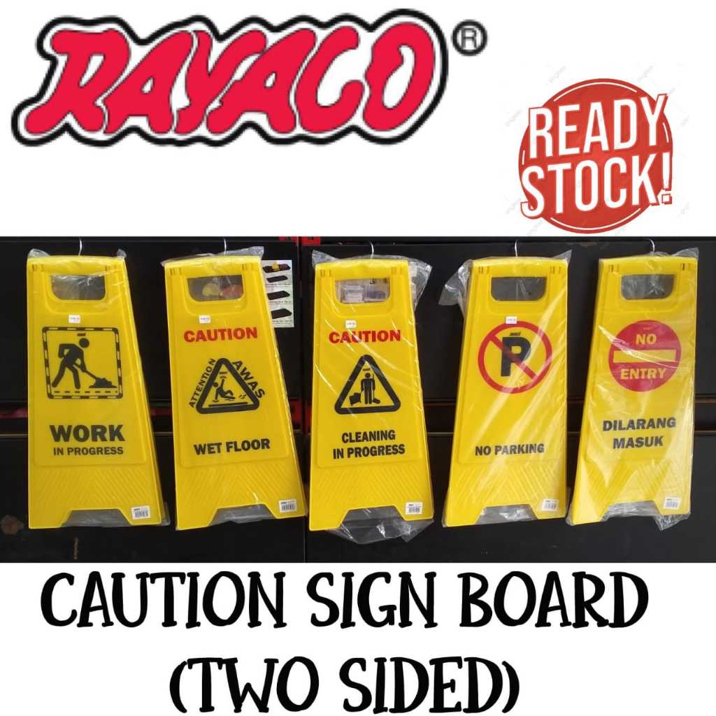 Yellow Foldable Floor Sign Board Stand NO PARKING NO ENTRY WET FLOOR ...