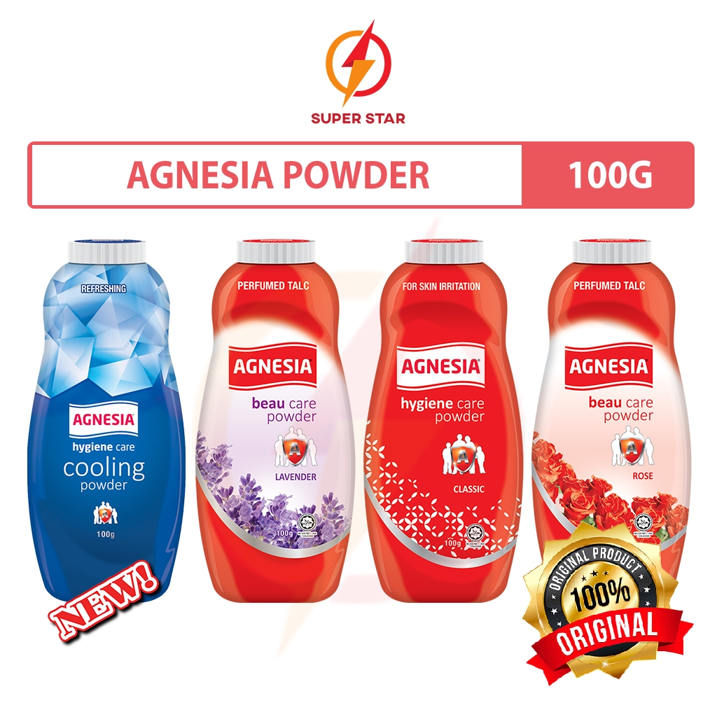 Agnesia Antiseptic Powder / Talcum 100g | Shopee Singapore