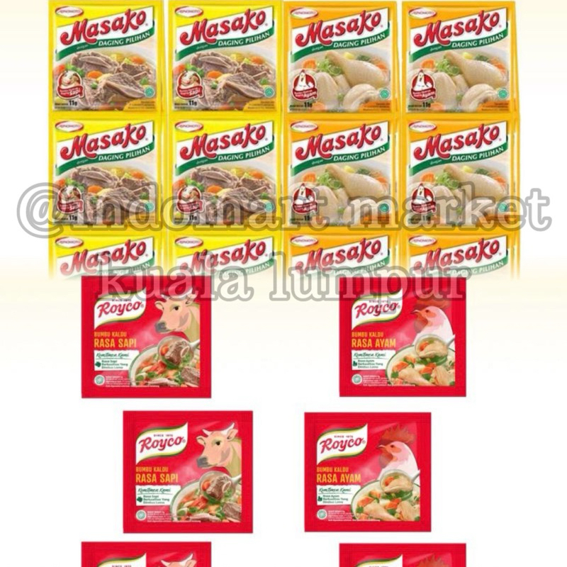 Masako/royco Beef Chicken Flavor Sachet 12pcs Product Ajinomotor ...