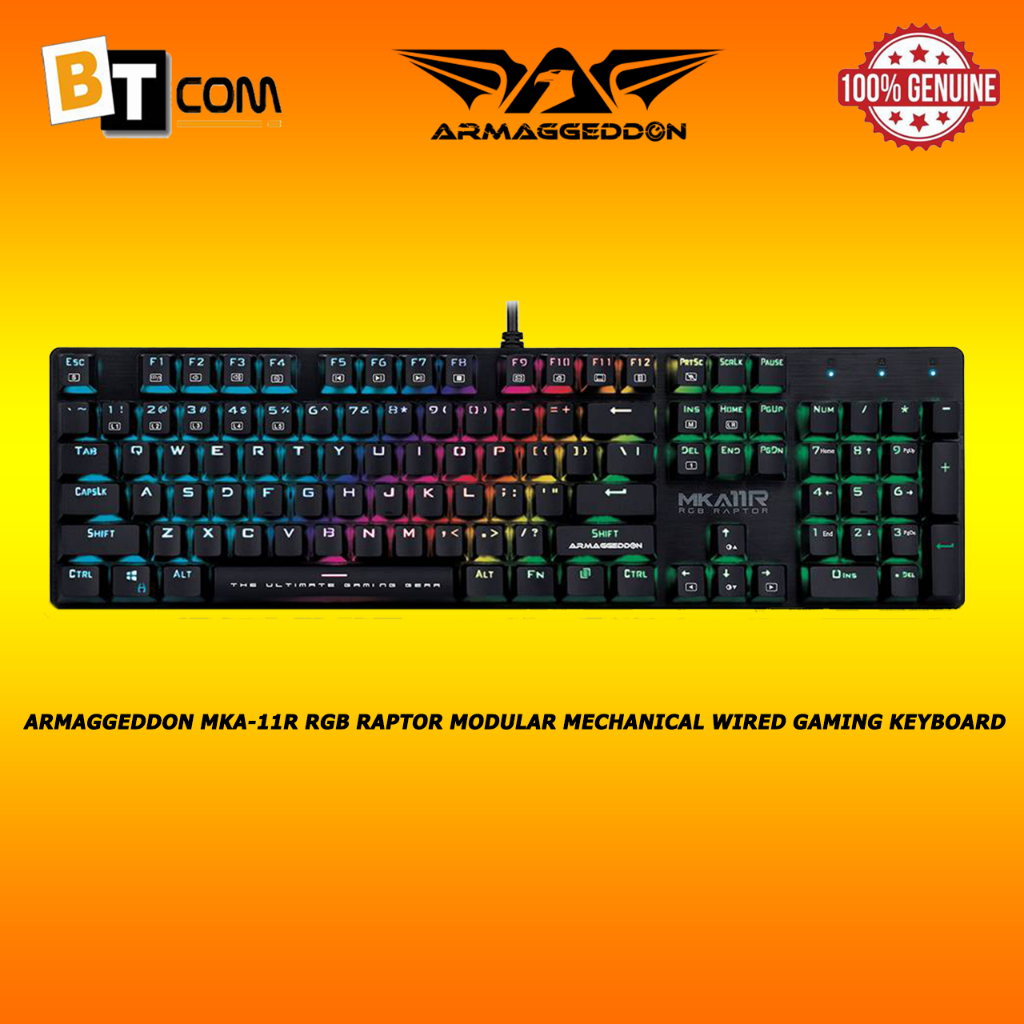 Armaggeddon MKA-11R RGB RAPTOR Modular Mechanical Wired Gaming Keyboard | Shopee Singapore
