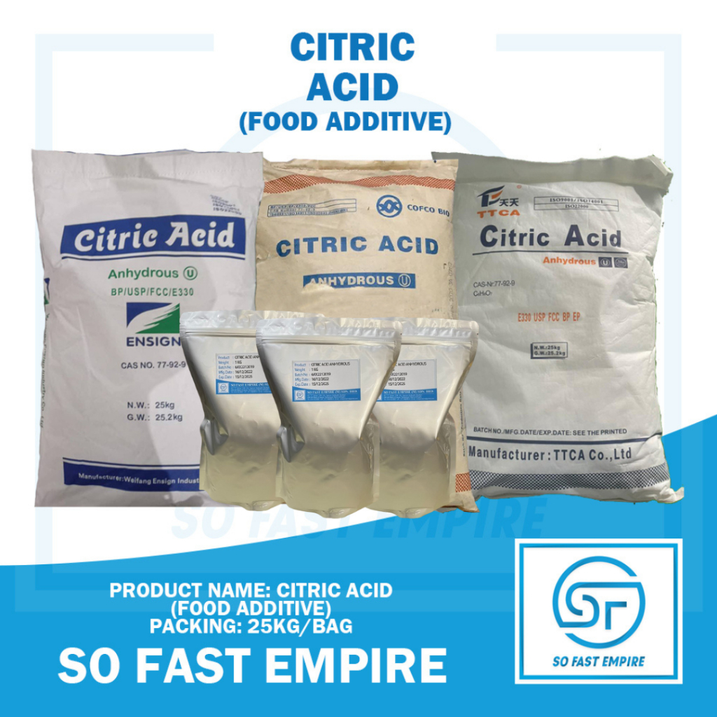 Citric Acid(FOOD ADDITIVE / FOOD GRADE / PHARMACEUTICAL GRADE)100g ...