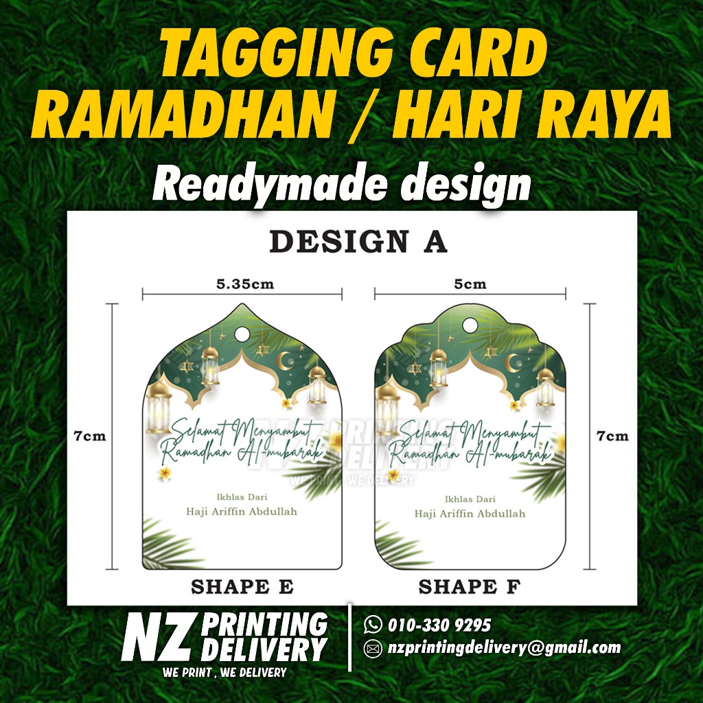 TAGGING CARD RAMADHAN HARI RAYA AIDILFITRI LABEL TAG Custom | Shopee ...