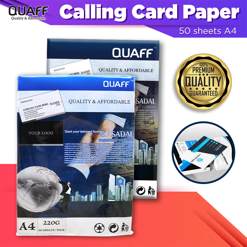 Quaff A4 Size invitation card,hang tag,book marks,Calling Card Paper ...