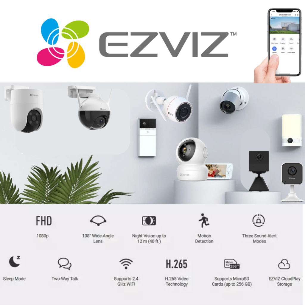 HIKVISION EZVIZ CCTV (Top Global Brand) SMART HOME WIFI Wireless ...