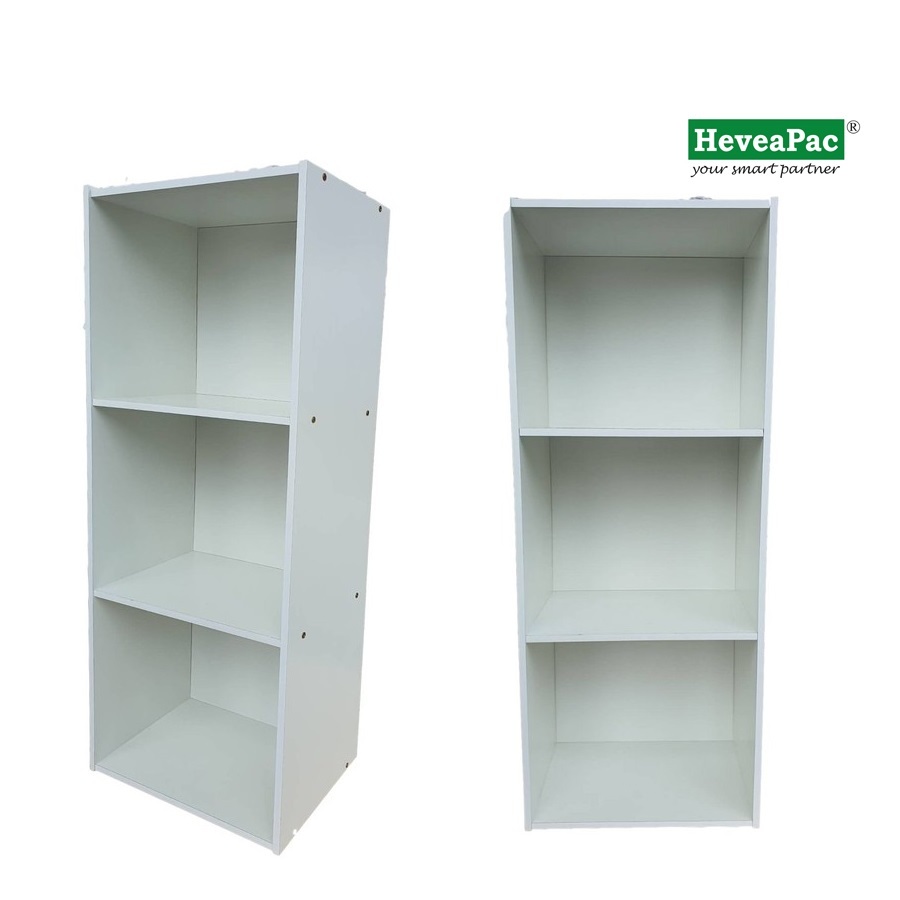HeveaPac Storage Shelf 3 Tier 1553 Wooden Multipurpose Book Shelf Rack ...