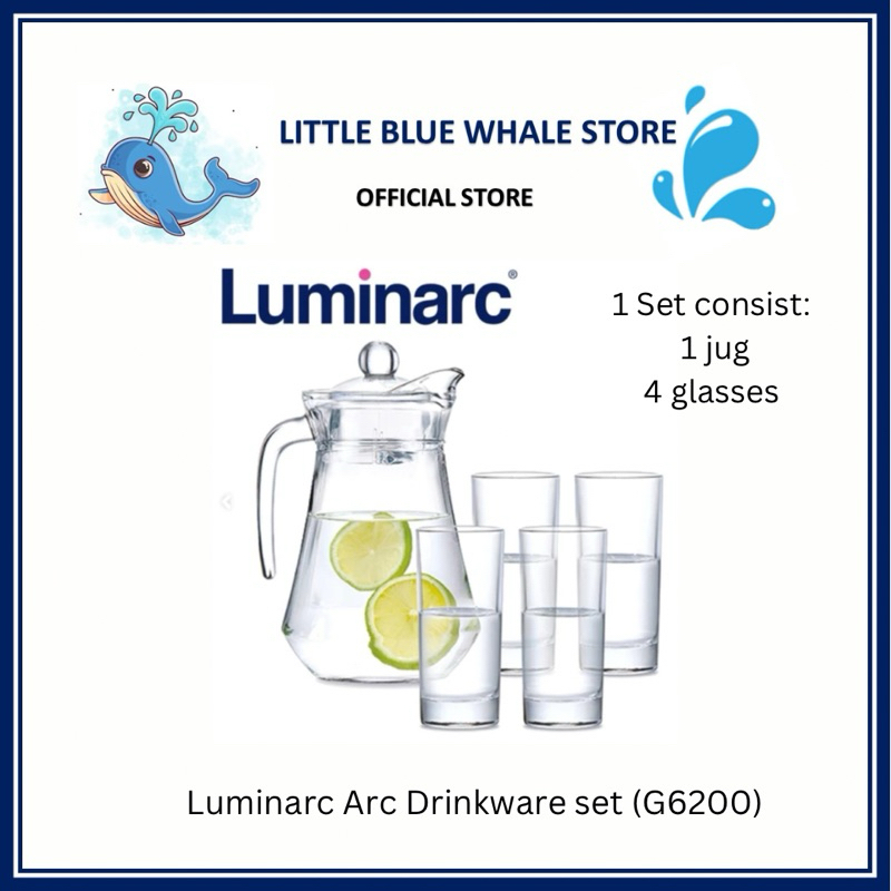 (RAYA OFFER) Luminarc arc drinkware (1.3L jug + 240ml glass) Kenduri ...