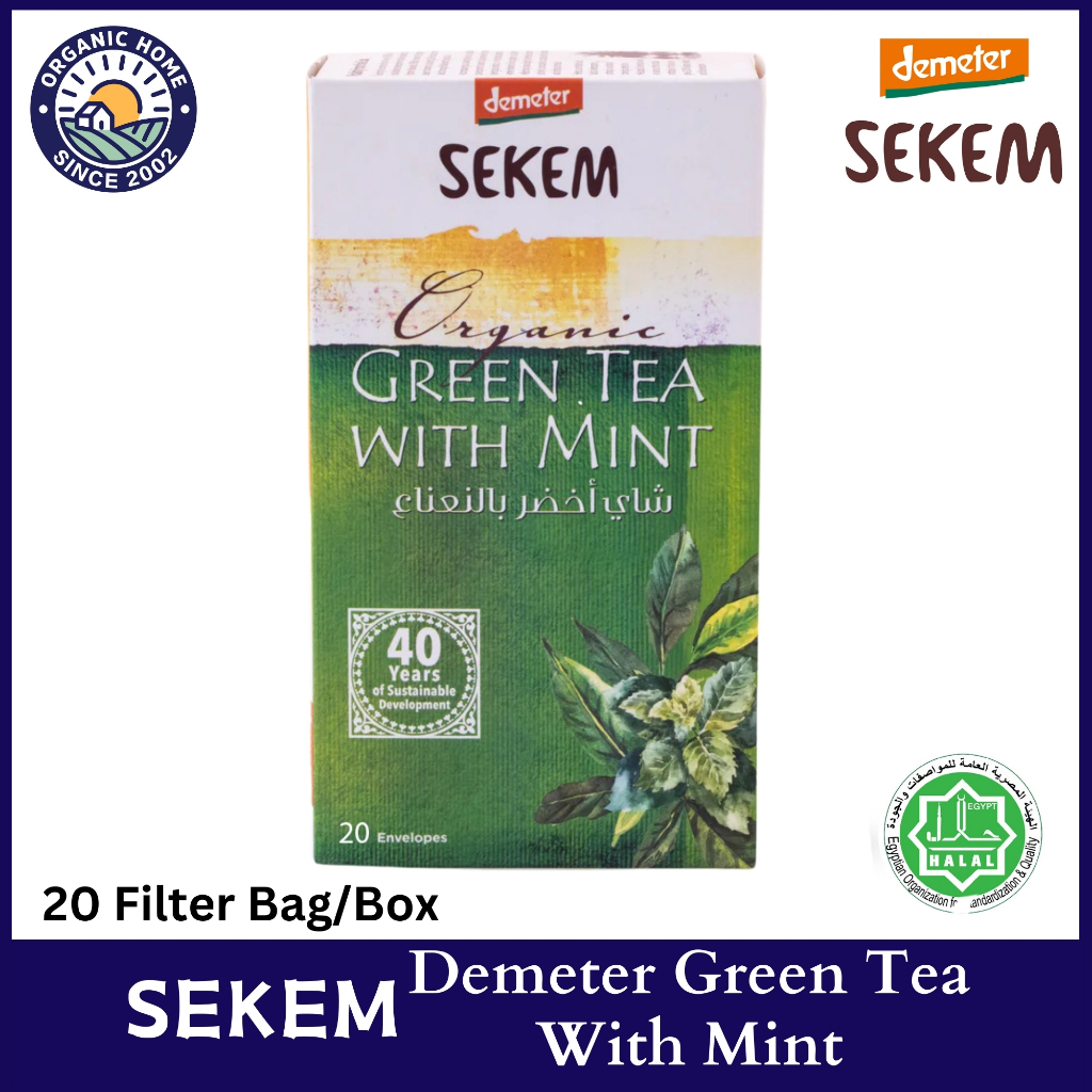 SEKEM DEMETER GREEN TEA WITH MINT / (20 FILTER BAGS/BOX) | Shopee Singapore