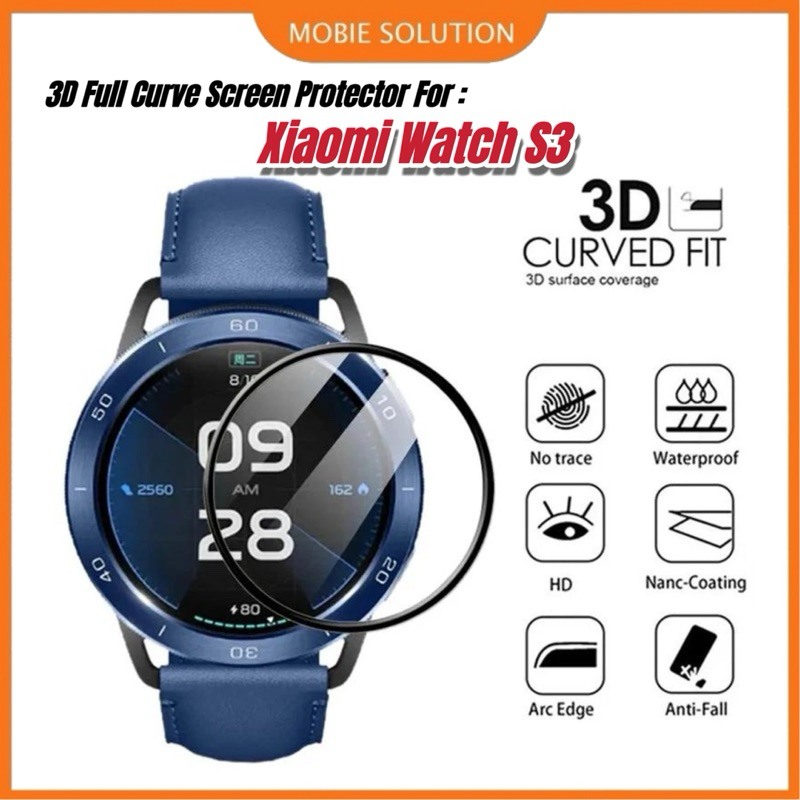 For Xiaomi Watch S3 3D Screen Protector Smart Watch 3D Full Edge Protective Film Xiaomi Watch S3 ...