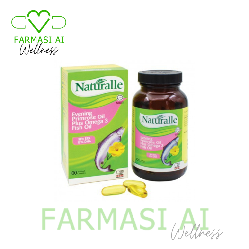 Naturalle Evening Primrose Oil Plus Omega 3 Fish Oil 100 Softgel ...