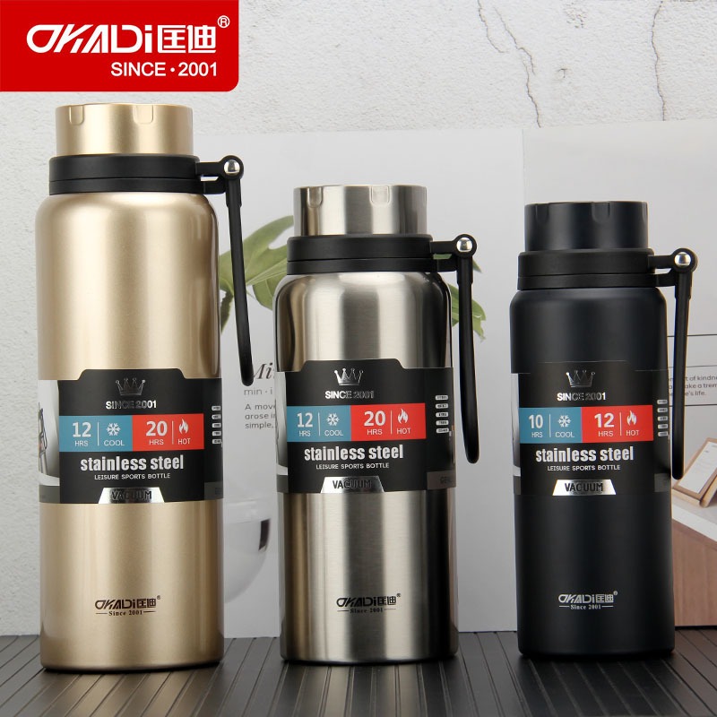 650ML / 950ML / 1200MLML JINLI 304 Stainless Steel Vacuum Thermo Flask 金力304不锈钢保温真空瓶JL8833 ...