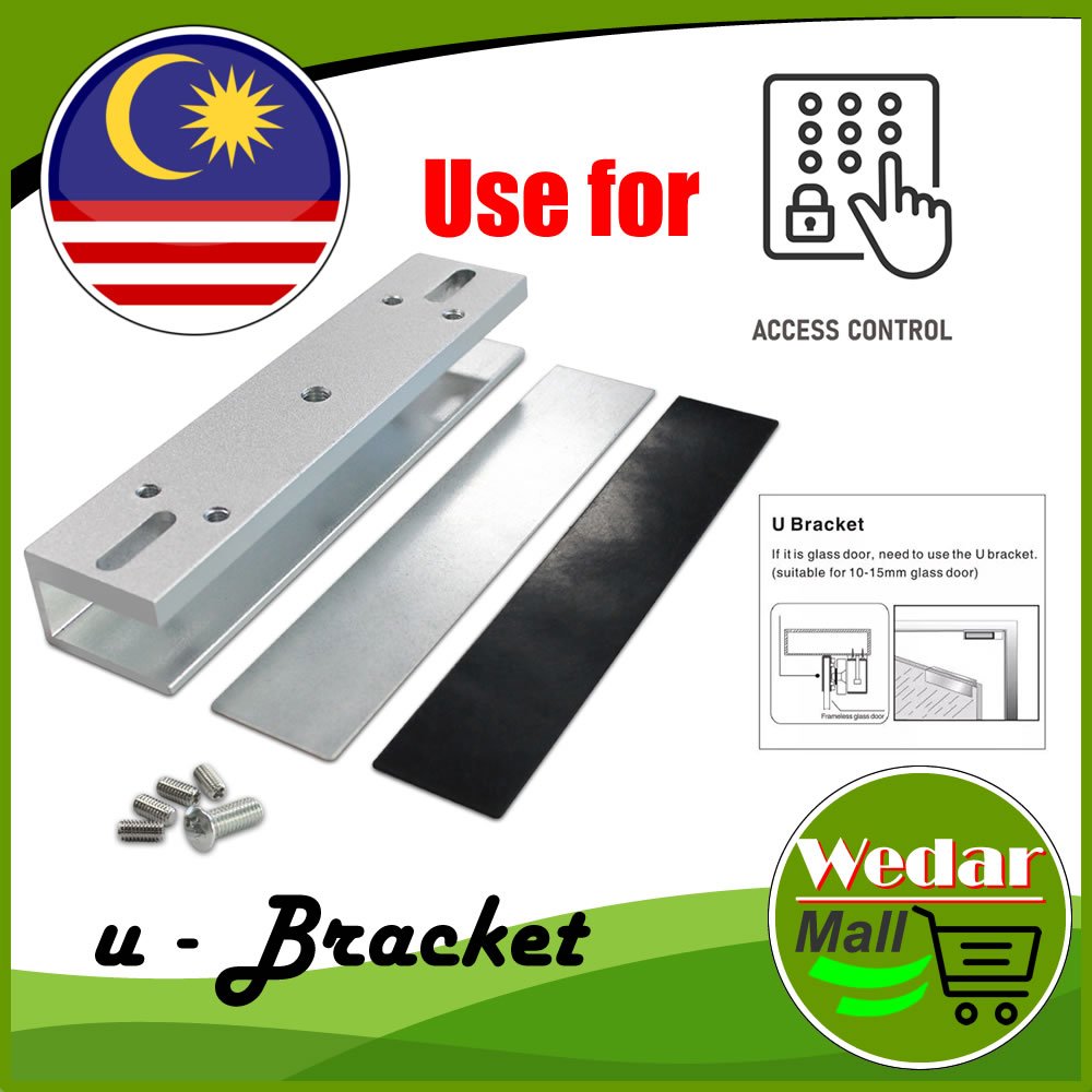 U Bracket use for Door Access System Glass Door EM Lock Door | Shopee ...