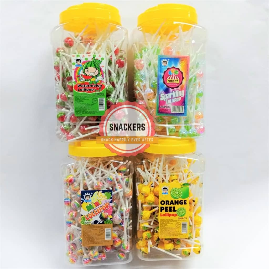 Hepin 200Pcs MINI Lollipop Mixed Fruit Flavor (±3g x 200Pcs) | Shopee Singapore