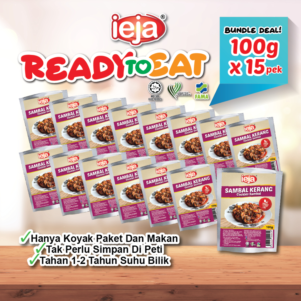 Iejafood to eat SAMBAL Shells 100GM PEK JIMAT (15PCS) | Shopee Singapore