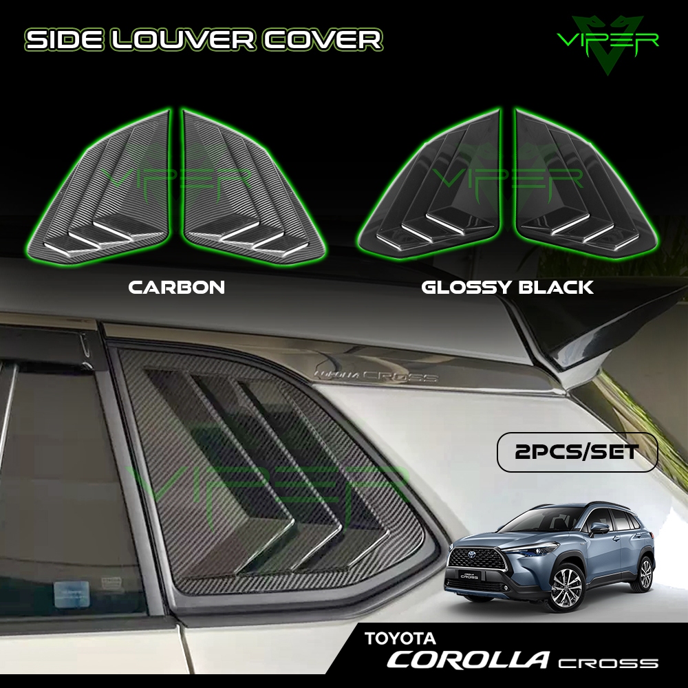 Toyota Corolla Cross Side Louver Cover Rear Triangle Window Trim Carbon ...