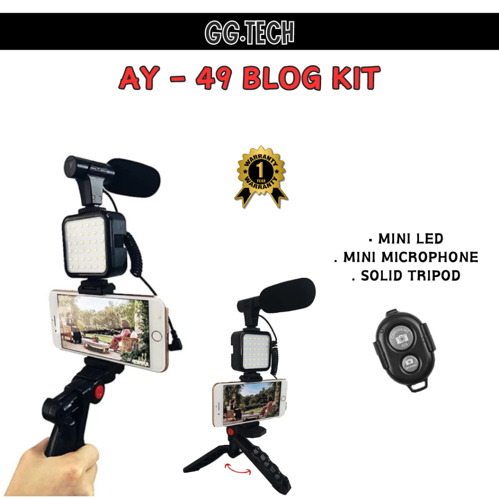 Kit Youtuber Content Creator Vlog Kit Set Livestreaming Camera Kit AY ...