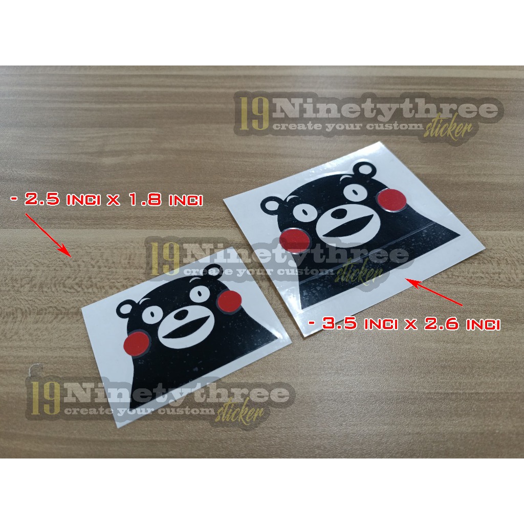 kumamon sticker ( DESIGN 2 ) cutting sticker | Shopee Singapore