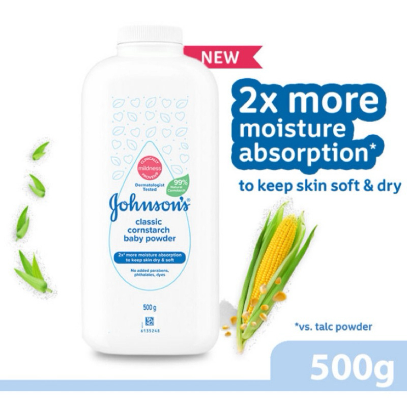 Johnson's Baby Cornstarch Powder (BOTOL BESAR) CLASSIC/BEDTIME/BLOSSOM ...