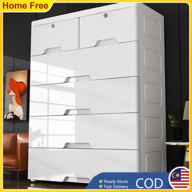 Plastic Drawer Baju With Lock wardrobe Storage Drawer Cabinet/Plastic ...