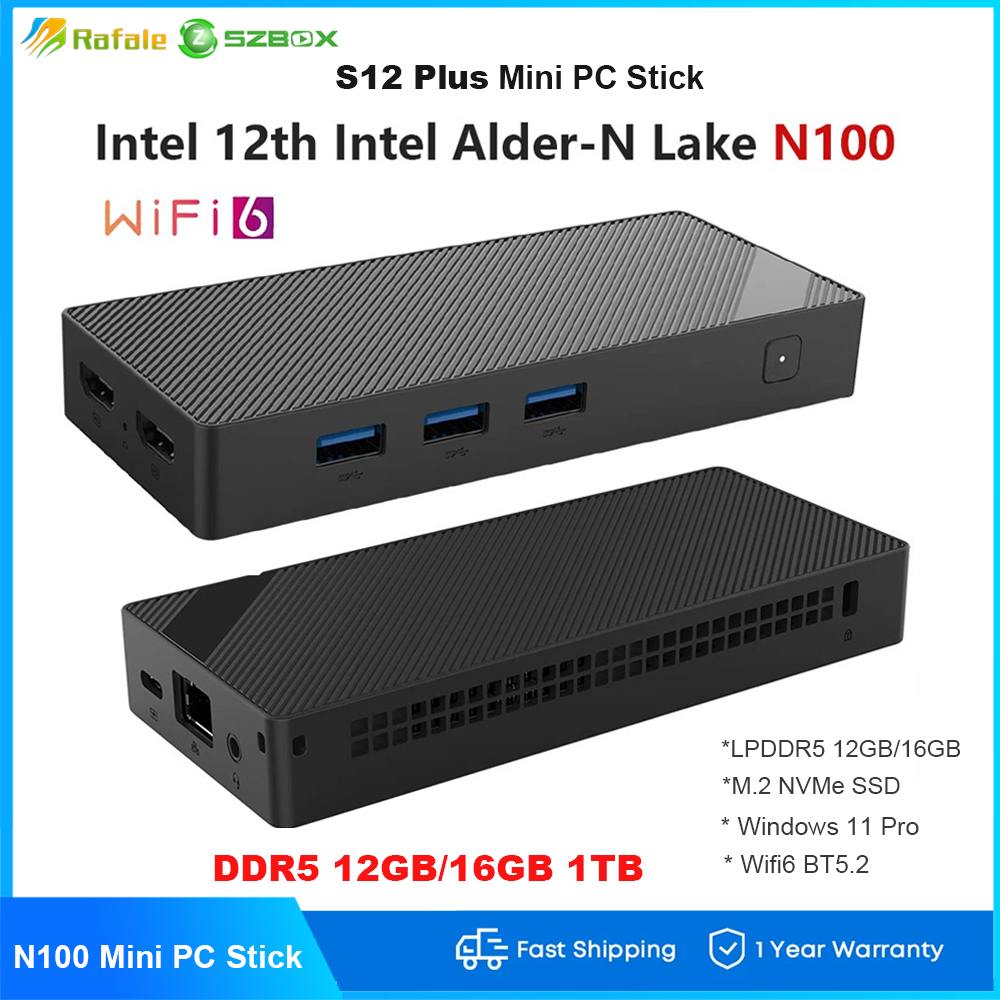 SZBOX S12 Plus 12th Intel Alder-N Lake N100 Windows 11 Mini PC DDR5 ...