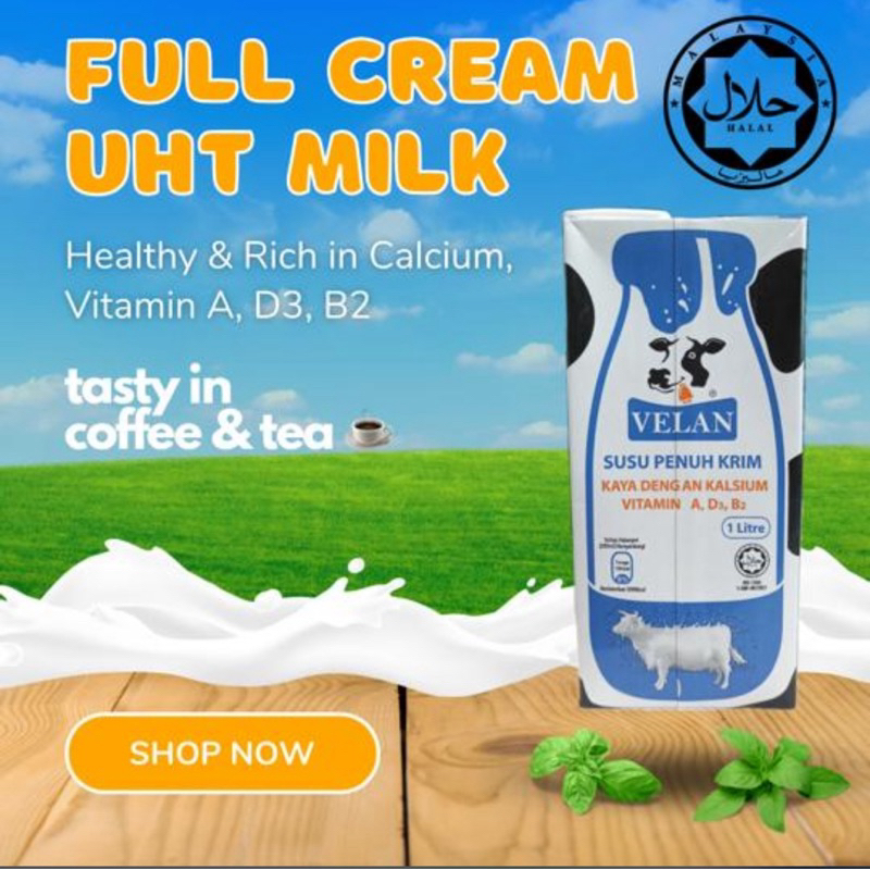 FULL CREAM UHT MILK (1 ltr ) | Shopee Singapore